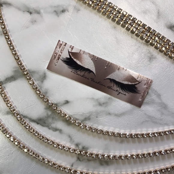 Other | Diamond Rhinestone 3 Layer Chain Belt | Poshmark